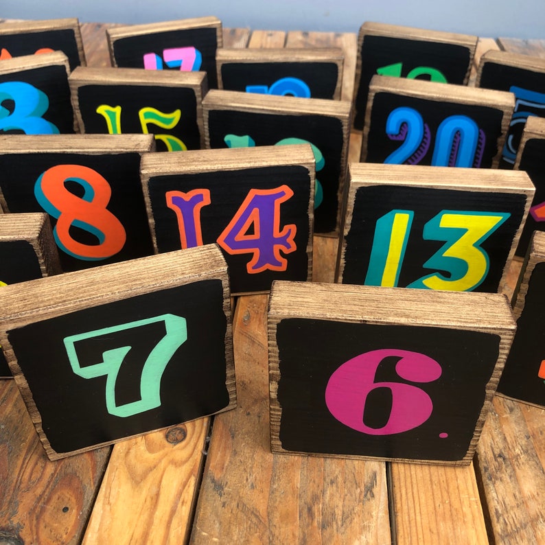 Handmade Custom Number Signs House Numbers Table Numbers | Etsy