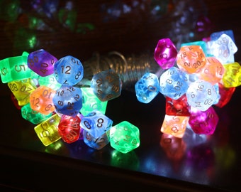 Charmed Polyhedral Dice String Lights | Etsy