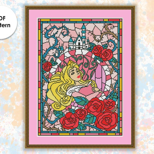 Tinkerbell Stained Glass 634 Modern Cross Stitch Pattern | Etsy