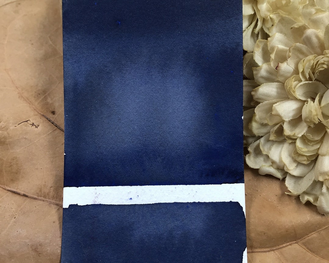 Handmade Watercolor Art Paints NAVY BLUE Half Pan Vegan - Etsy