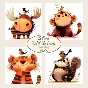 23 Clipart Animals for Nursery Decor. Birthday Decorations. Transparent ...