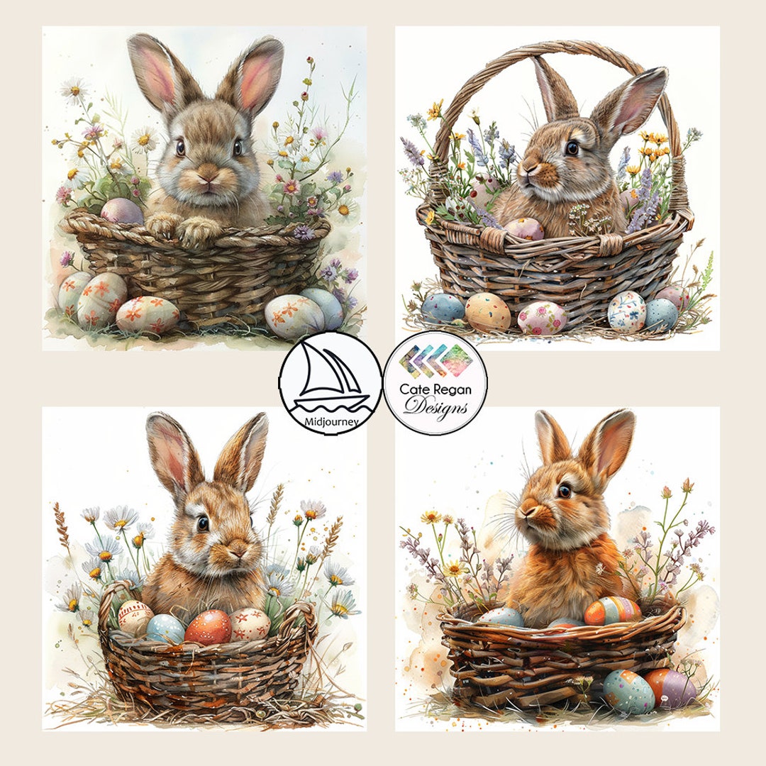 Whimsical Easter Clipart, Professionally Written. Midjourney Prompts to ...