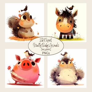 23 Clipart Animals for Nursery Decor. Birthday Decorations. Transparent ...