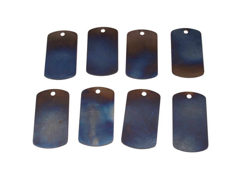 Set of 10 Titanium tag Military badge military Hypoalergic | Etsy