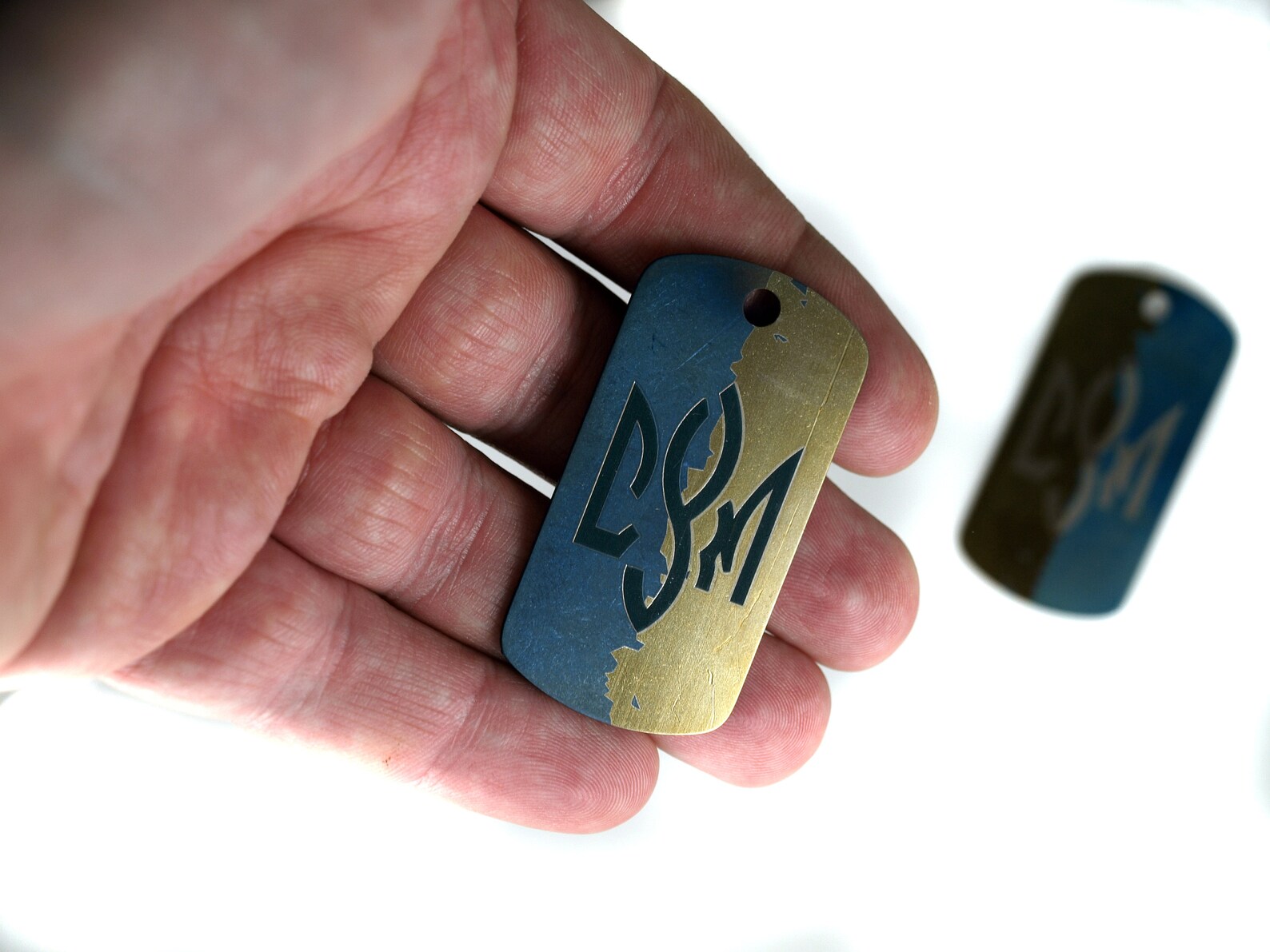 Tridend Titanium Tag Military Badge Military Tag | Etsy