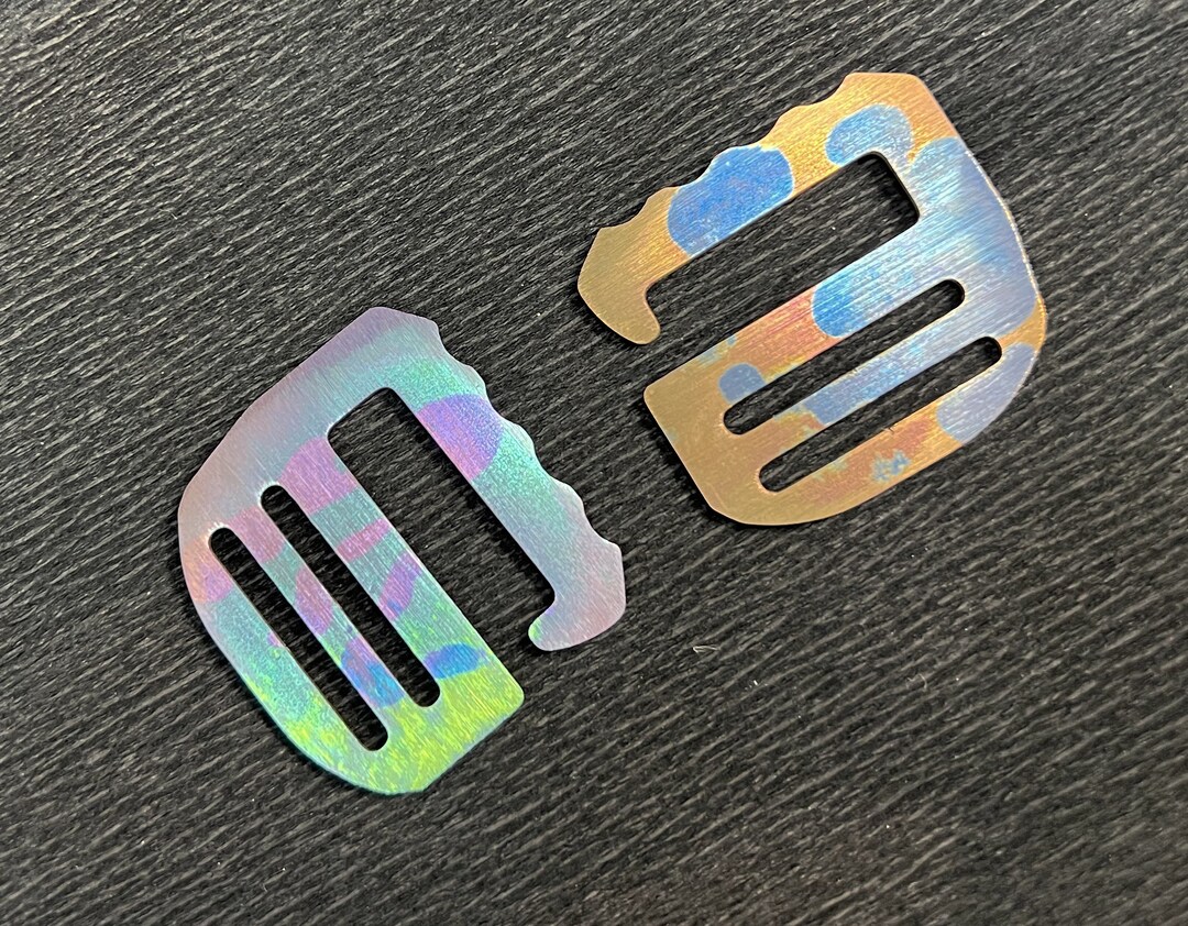 Custom Splash Anodized Titanium G Hook Buckle 25mm, Tri Bar Buckles G ...