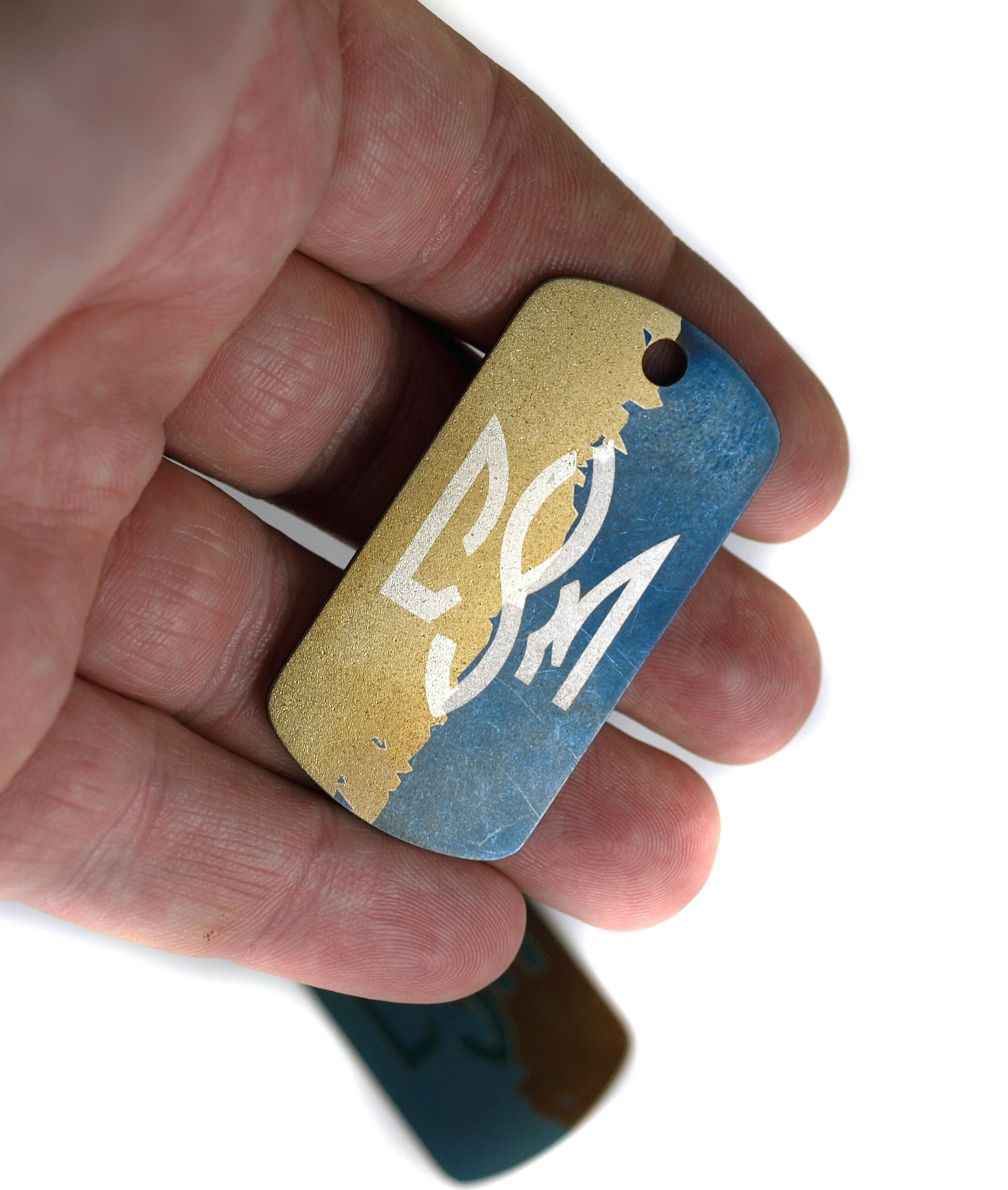 Tridend Titanium Tag Military Badge Military Tag | Etsy