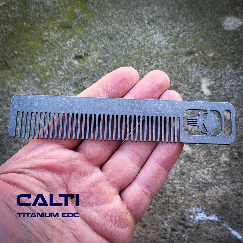 Titanium Middle Travel Comb From Calti, Edc Tool, Edc, Every Day Carry ...