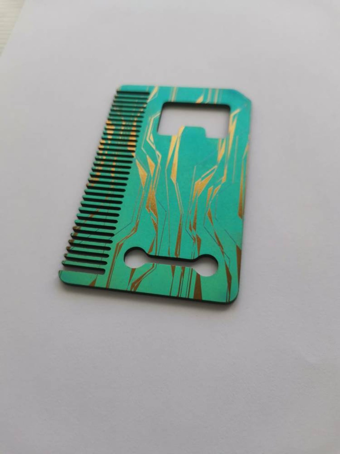 Titanium Card Size Beard Comb From Calti, Edc Tool, Tactical Tool, Edc ...