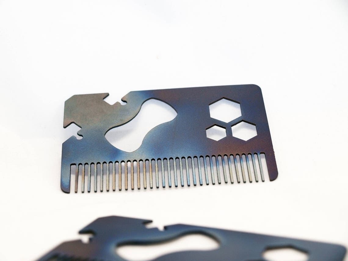 Titanium Multitool Mustache Comb From Calti, Edc Tool, Tactical Tool ...