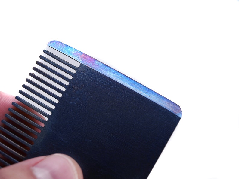 Titanium Card Size Mustache Comb From Calti Edc Tool - Etsy