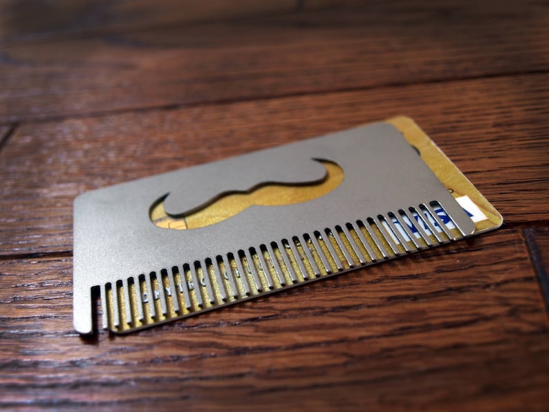 Titanium Mustache Comb From Calti Edc Tool Tactical Tool - Etsy