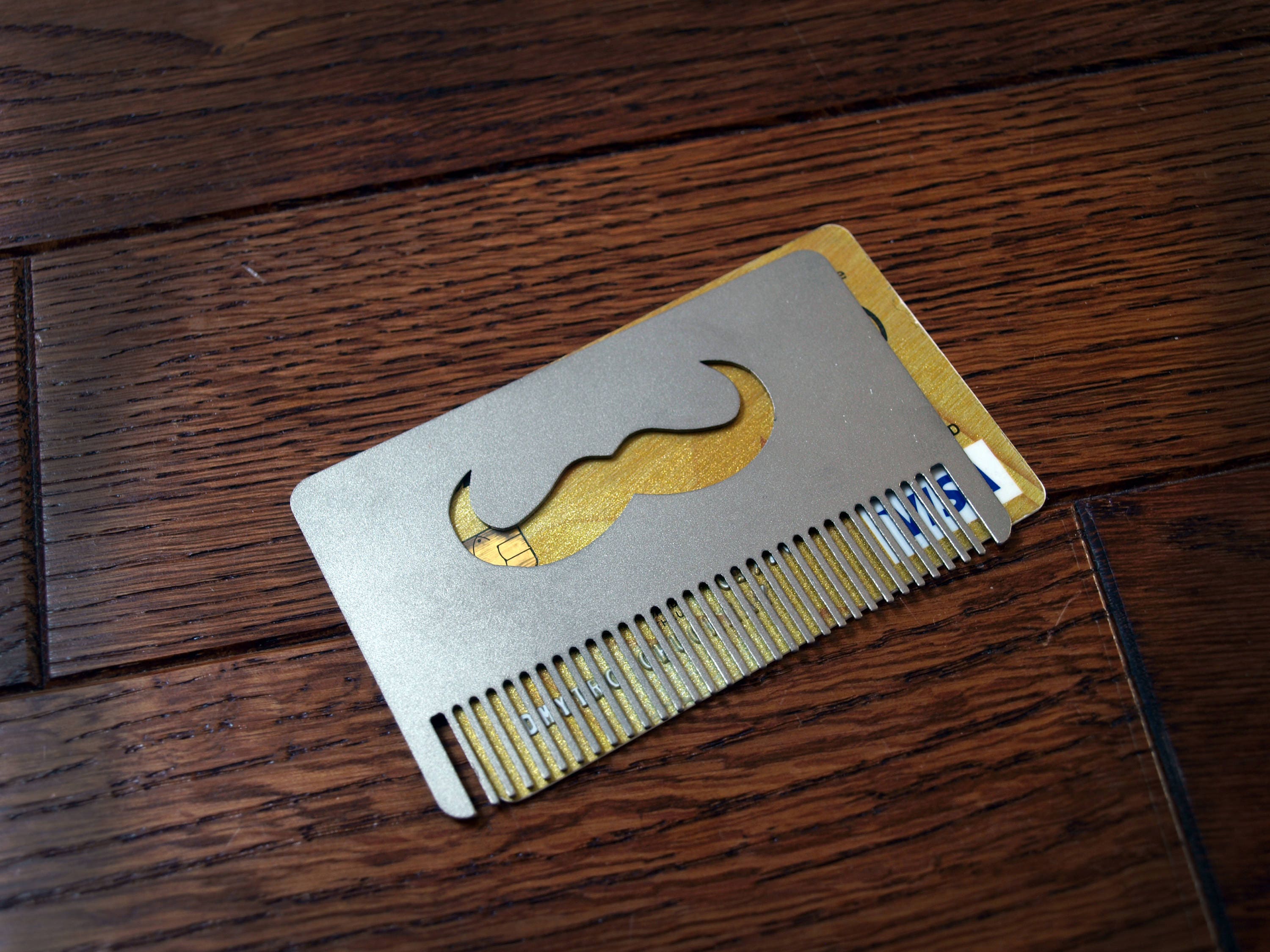 Titanium Mustache Comb from Calti edc tool tactical tool | Etsy