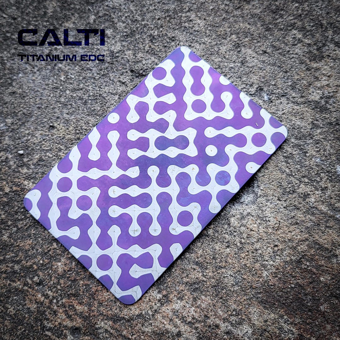 Custom Calti Titanium RFID Blocking Card, Splash Anodized EDC - Etsy