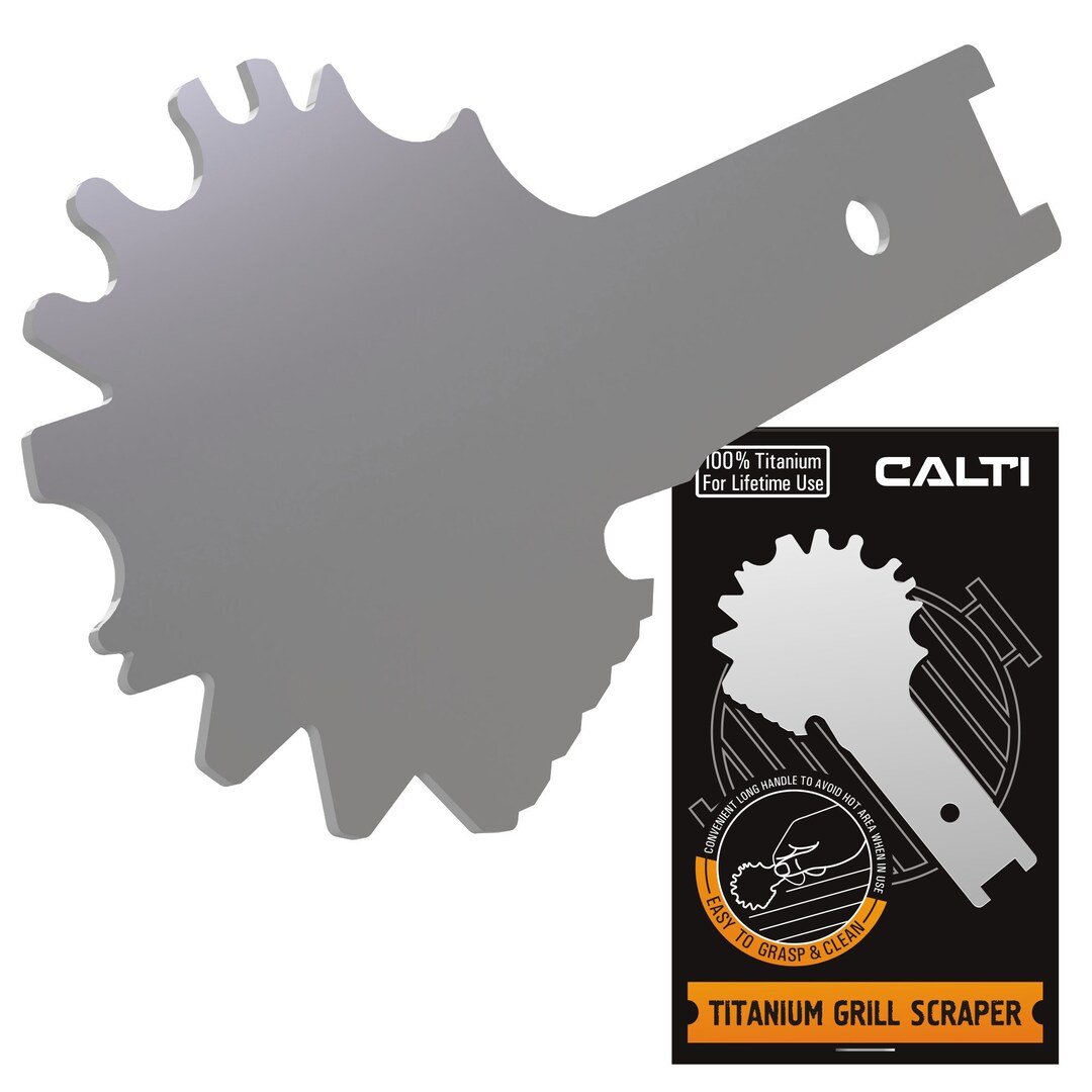 Titanium Grill Scraper With Handle, Grill Tool, Grill Scraper, Camping ...