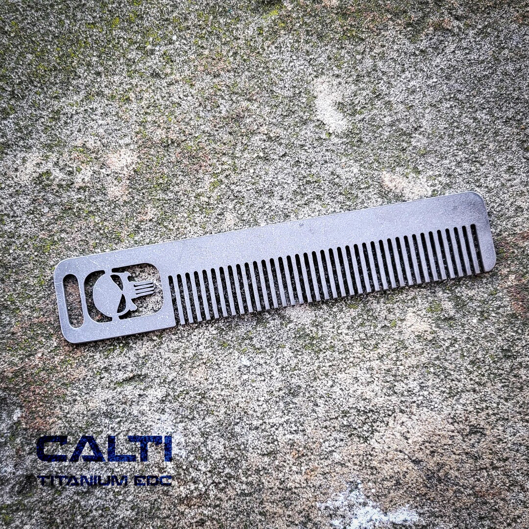 Titanium Middle Travel Comb From Calti, Edc Tool, Edc, Every Day Carry ...