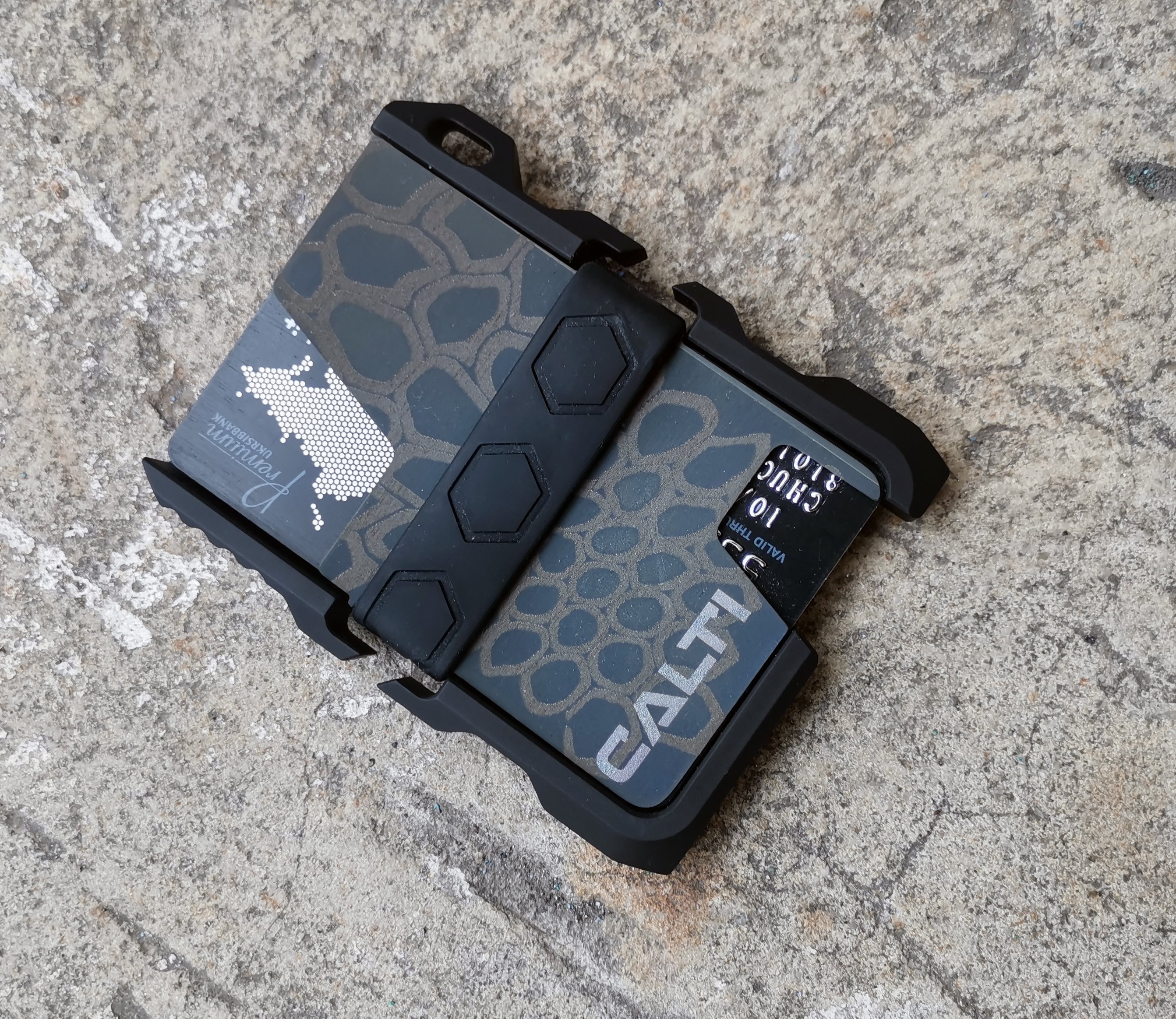Tactical Black Minimalist Wallet, RFID Blocking, Aluminum Titanium - Etsy