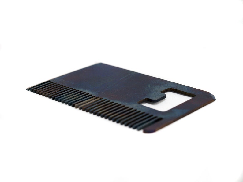 Titanium Card Size Mustache Comb From Calti Edc Tool - Etsy