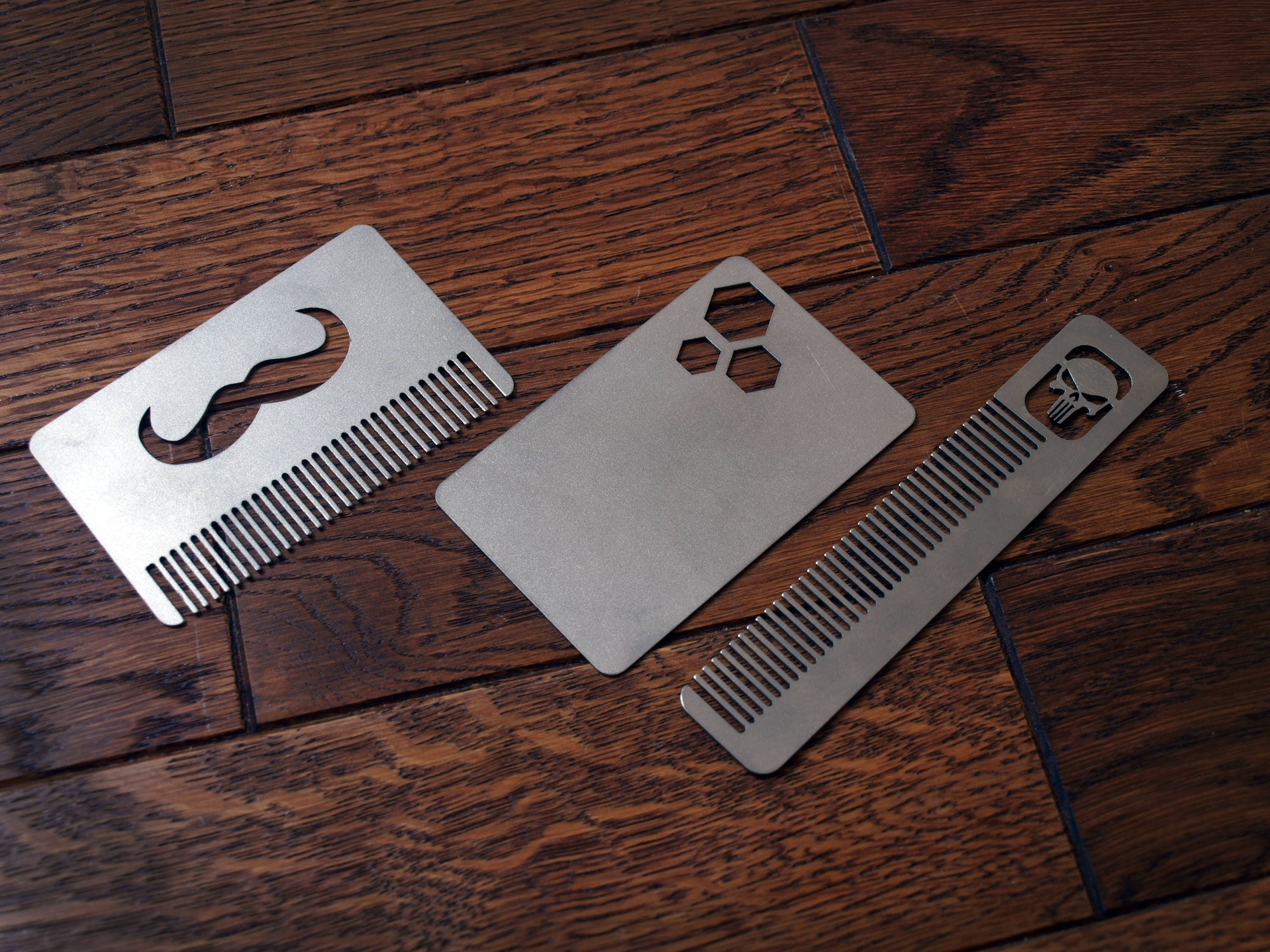 Titanium Mustache Comb From Calti Edc Tool Tactical Tool - Etsy
