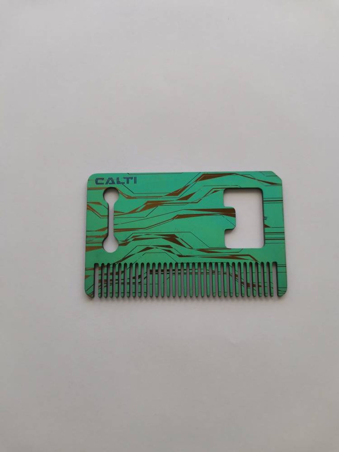 Titanium Card Size Beard Comb From Calti, Edc Tool, Tactical Tool, Edc ...