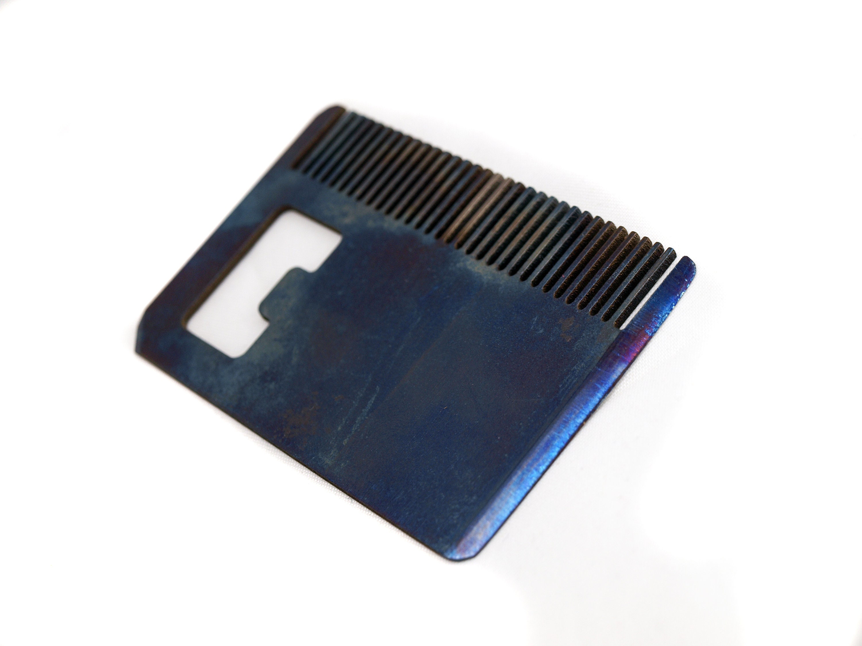 Titanium Card Size Mustache Comb From Calti Edc Tool - Etsy