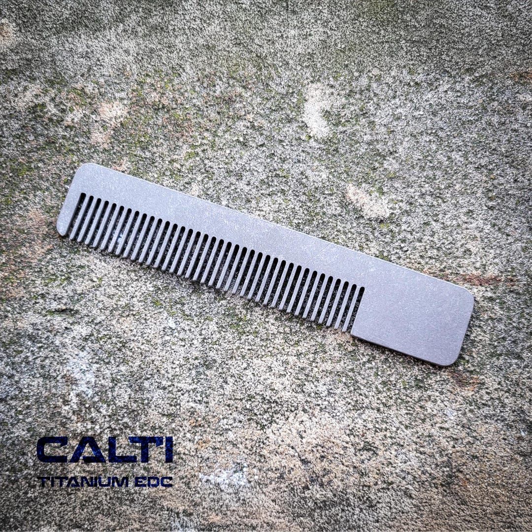 Titanium Small Travel Comb, Calti EDC Tool - Etsy