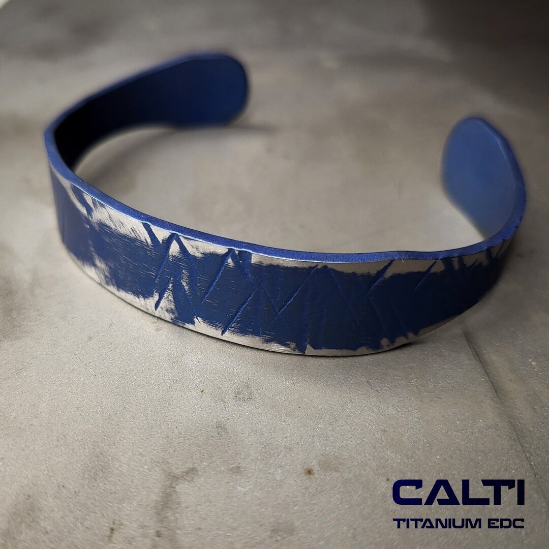 Custom Titanium Cuff Bracelet: Hypoallergenic Anodized Design - Etsy