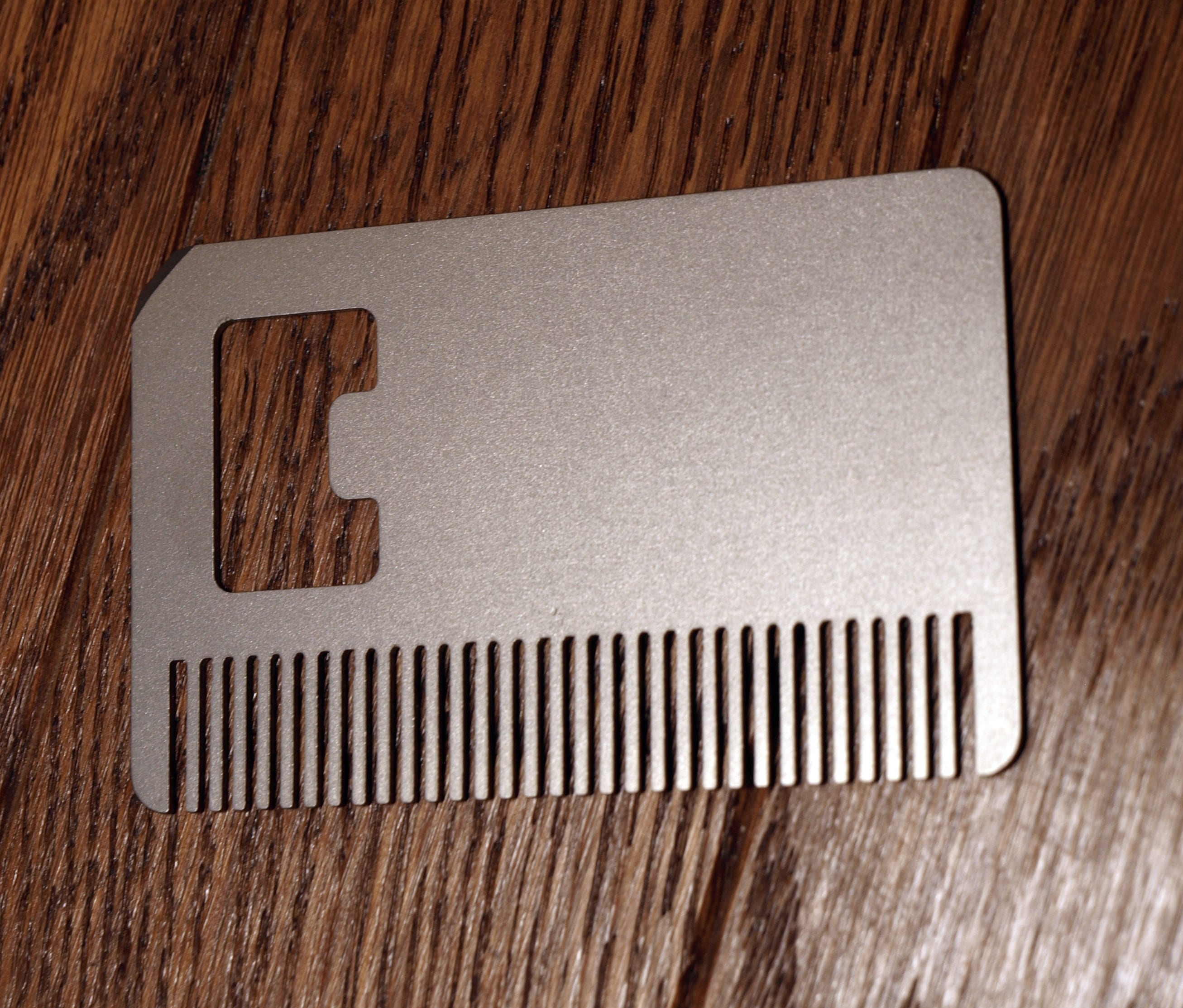 Titanium Card Size Mustache Comb From Calti, Edc Tool, Tactical Tool ...