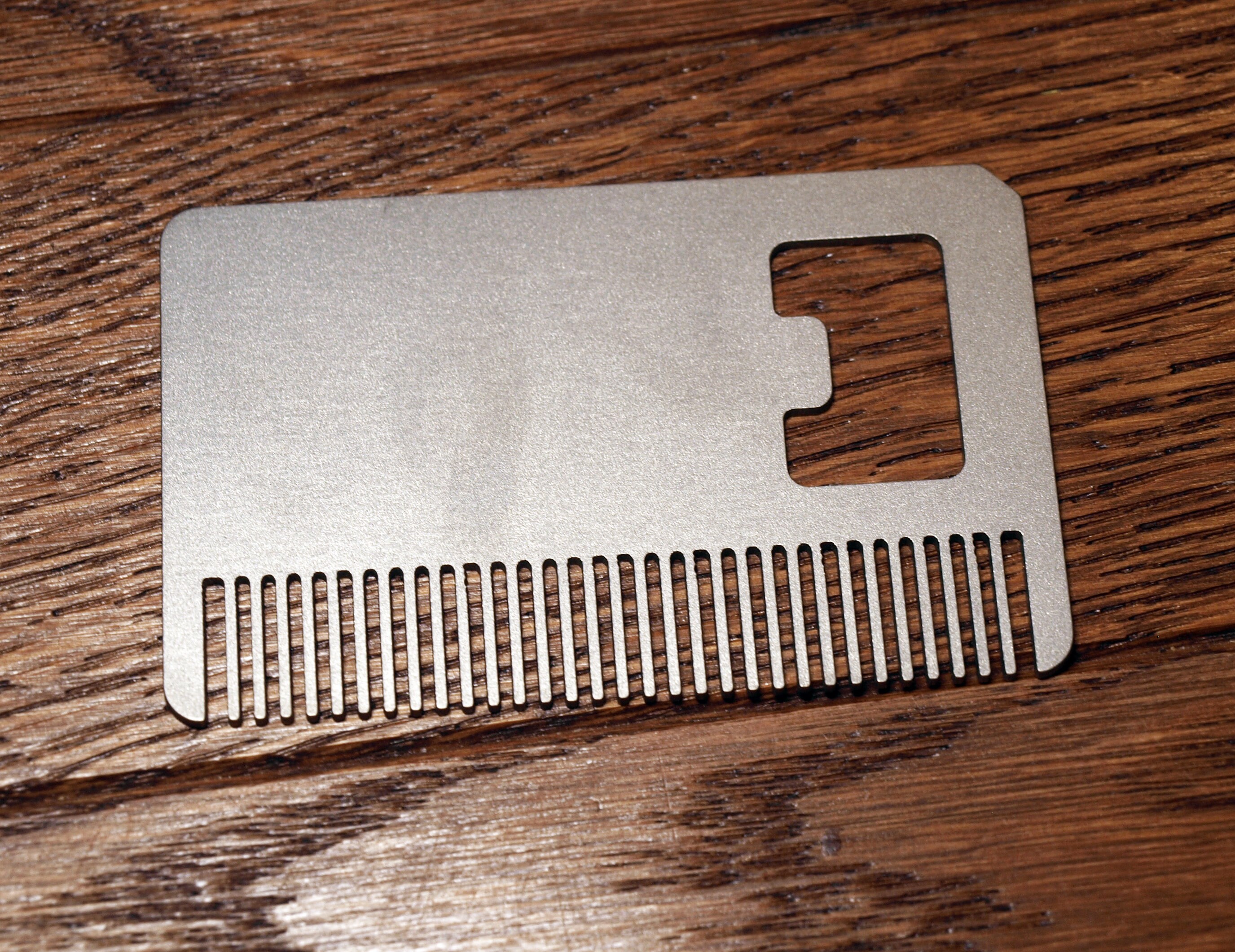 Titanium Card Size Mustache Comb From Calti Edc Tool - Etsy