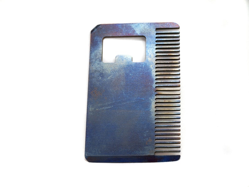 Titanium Card Size Mustache Comb From Calti Edc Tool - Etsy