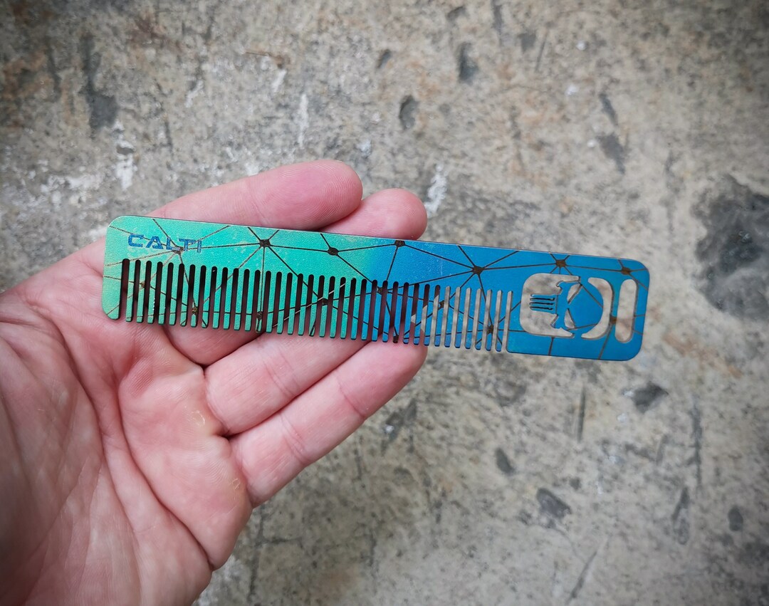 Custom Titanium Middle Travel Comb From Calti, Edc Tool, Edc, Every Day ...