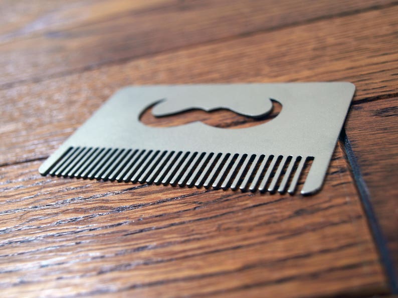 Titanium Mustache Comb From Calti Edc Tool Tactical Tool - Etsy