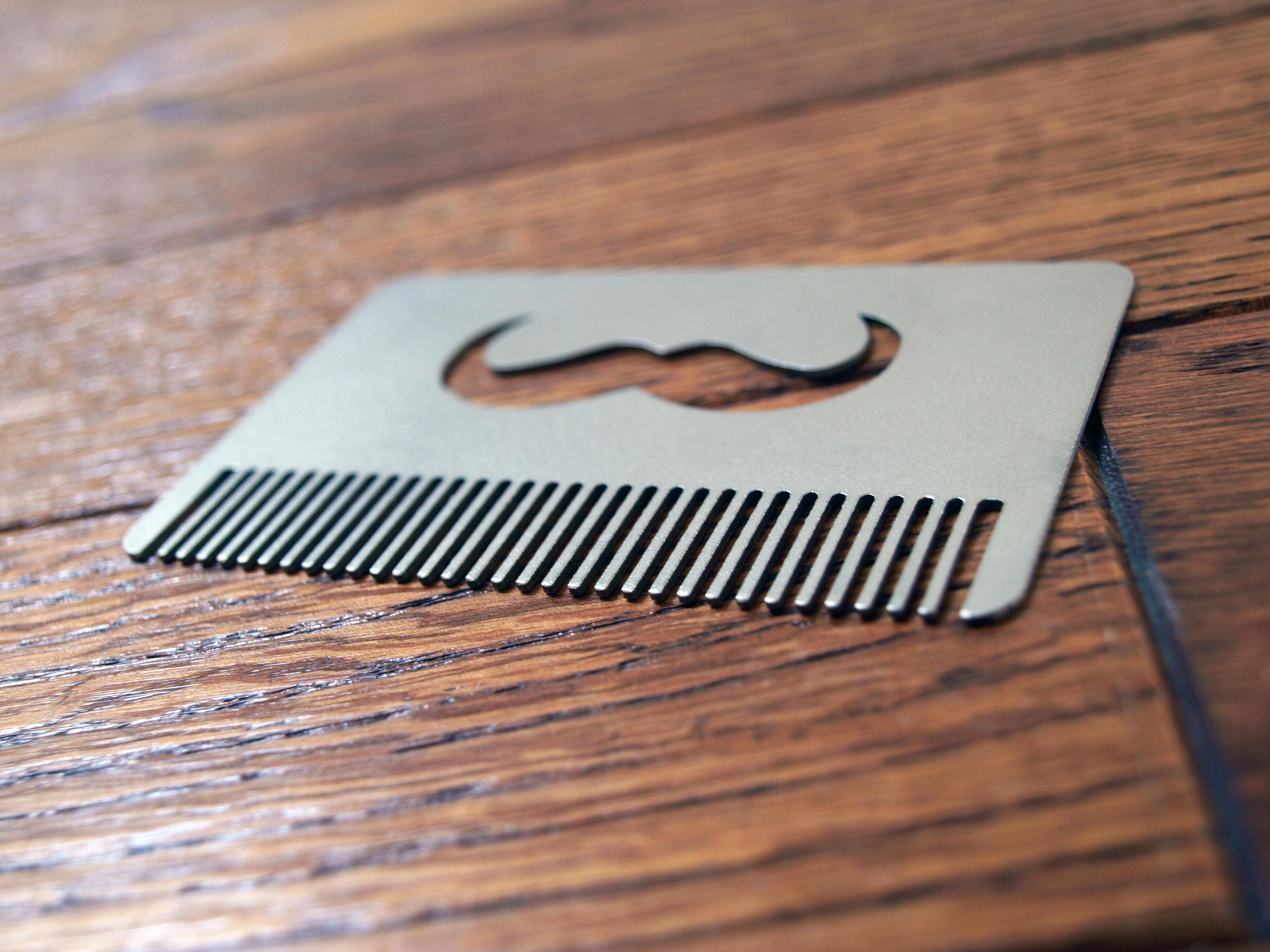 Titanium Mustache Comb from Calti edc tool tactical tool | Etsy