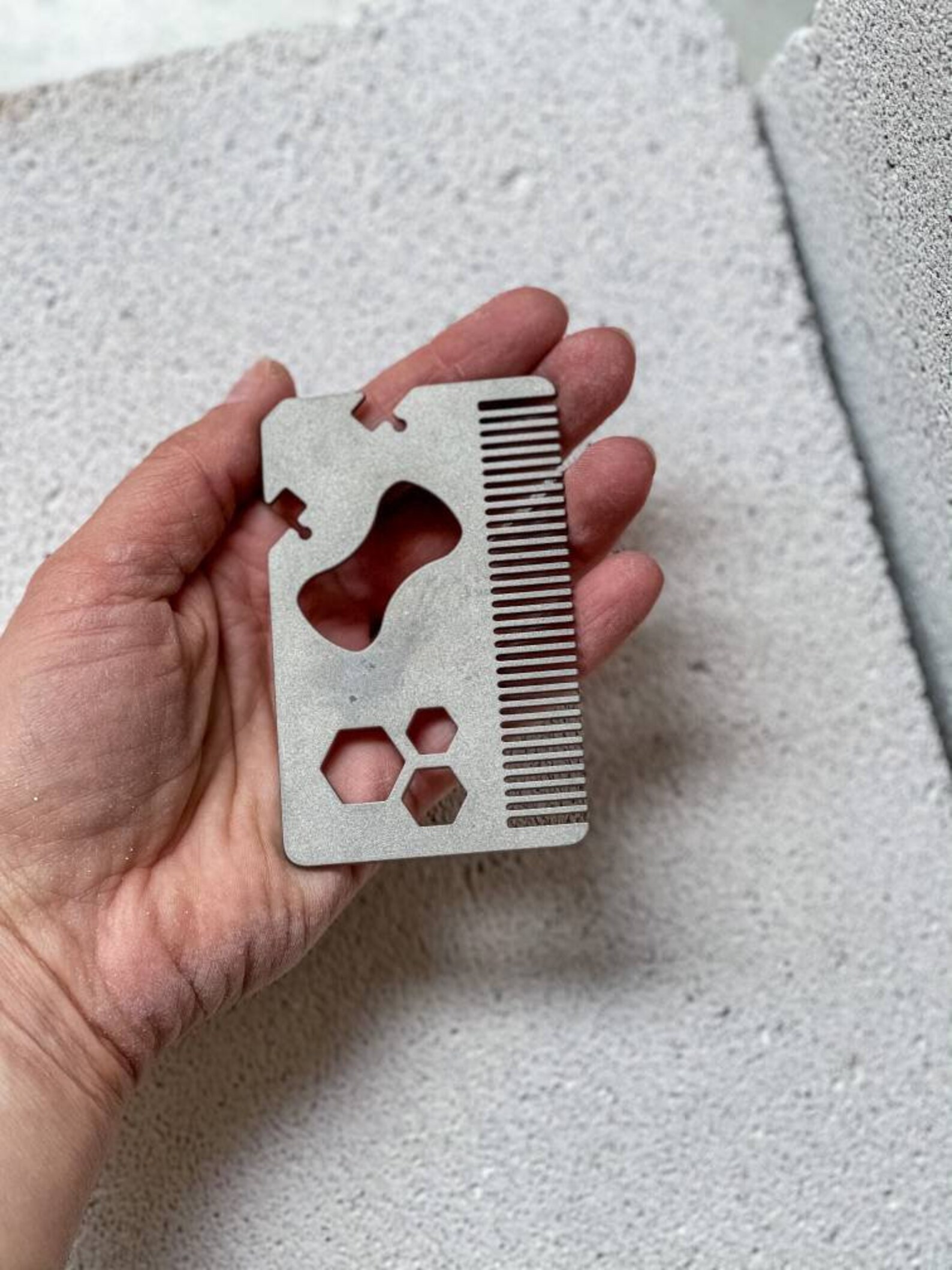 Titanium Multitool Mustache Comb From Calti Edc Tool | Etsy