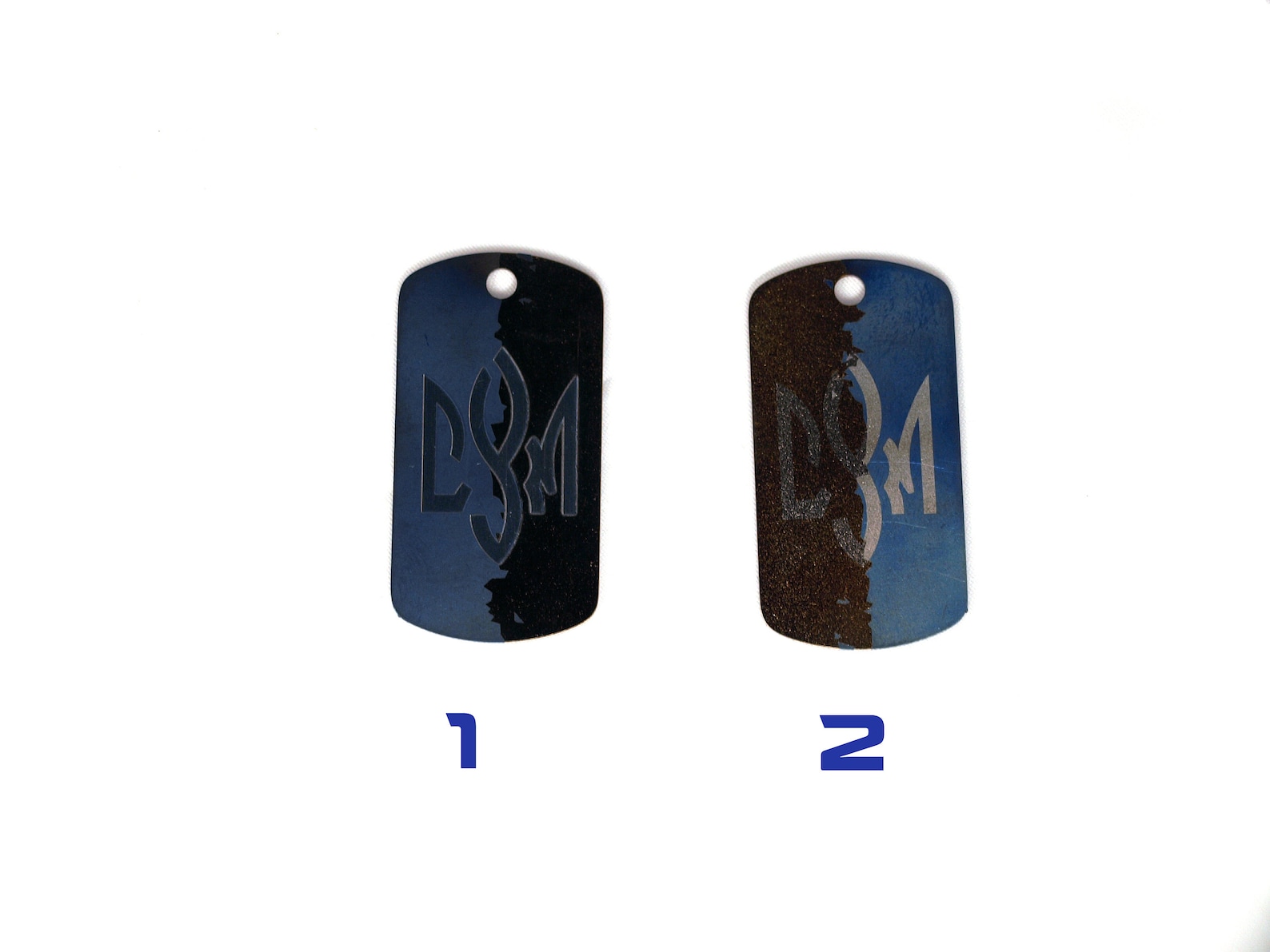 Tridend Titanium Tag Military Badge Military Tag | Etsy