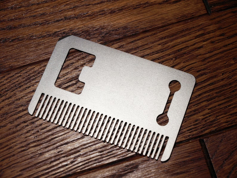 Titanium Card Size Beard Comb From Calti, Edc Tool, Tactical Tool, Edc ...