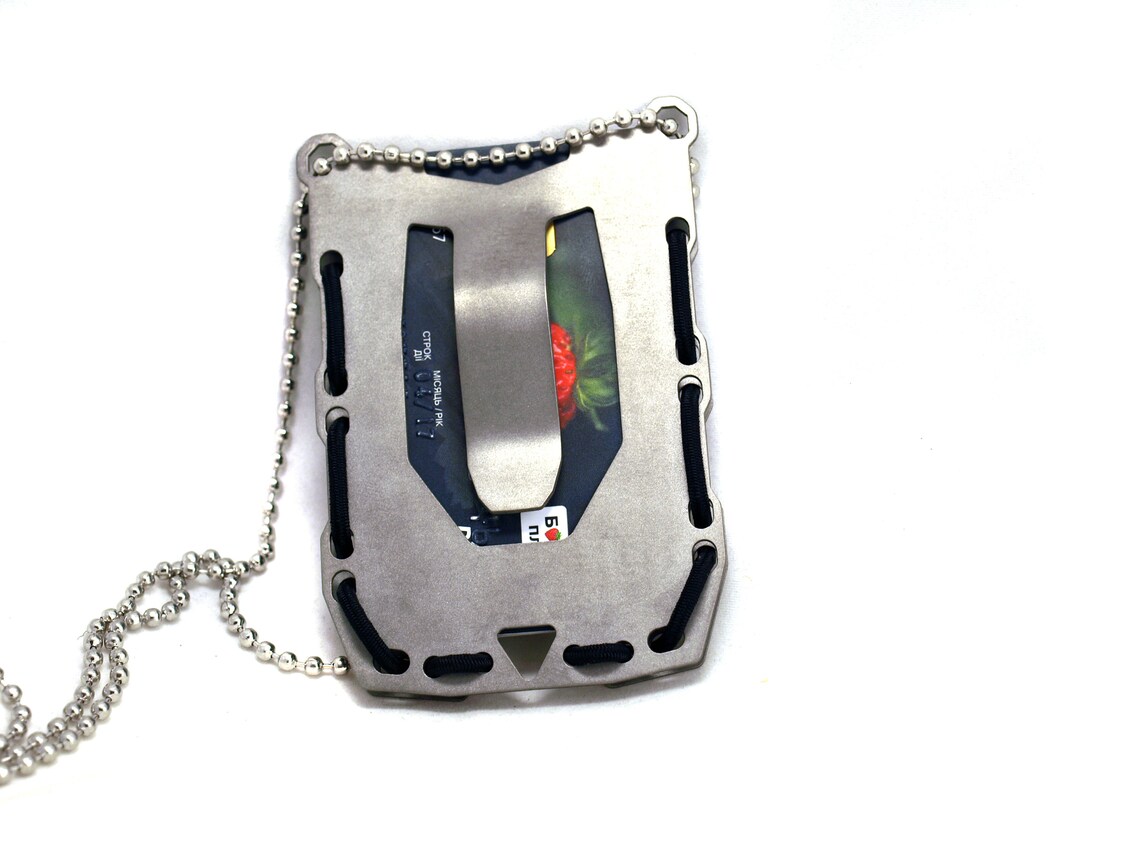 Tactic Titanium Minimalist Slim Wallet RFID Protect Mens | Etsy