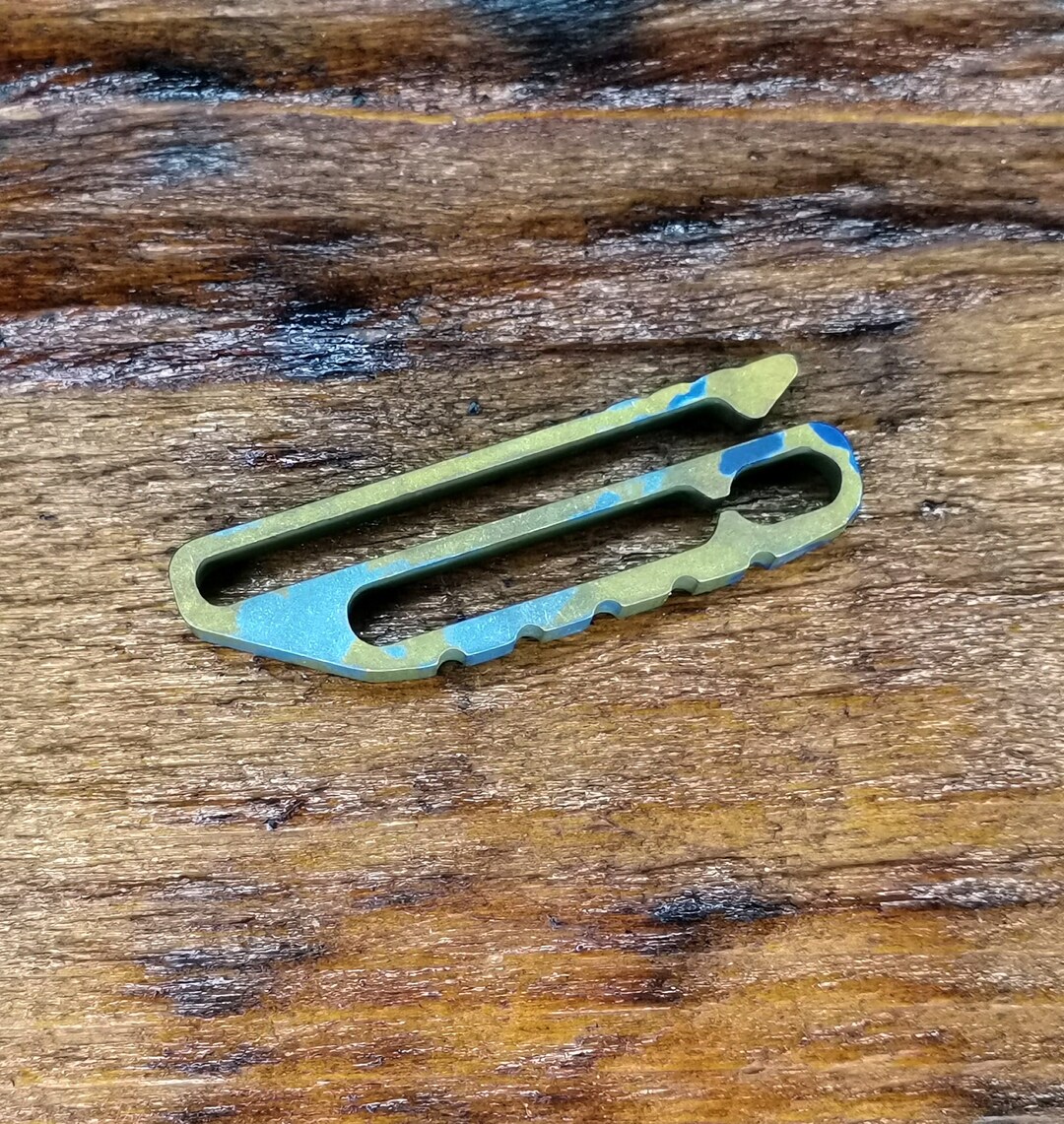 Custom Splash Anodized Titanium Belt Clip Titanium Key - Etsy