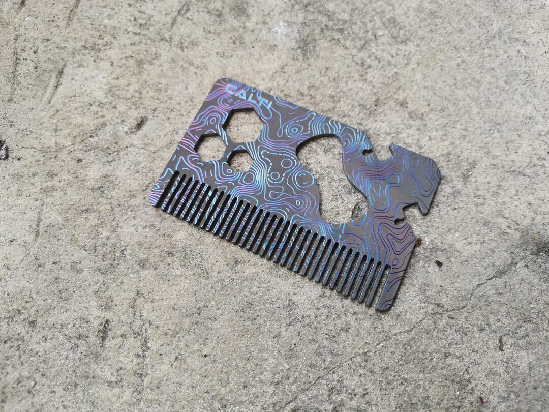 Custom Titanium Multitool Mustache Comb, Edc Tool, Tactical Tool, Edc ...