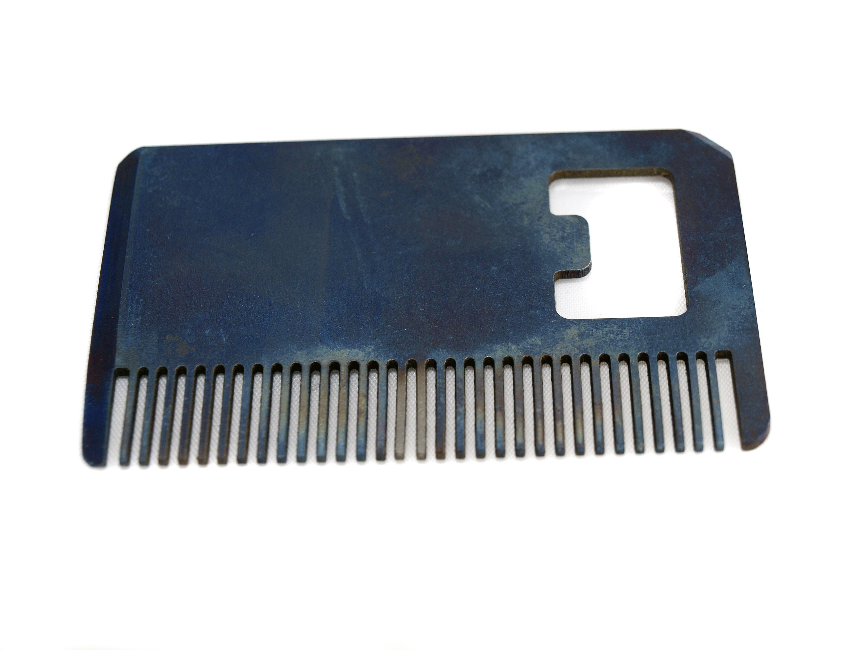 Titanium Card Size Mustache Comb From Calti Edc Tool - Etsy