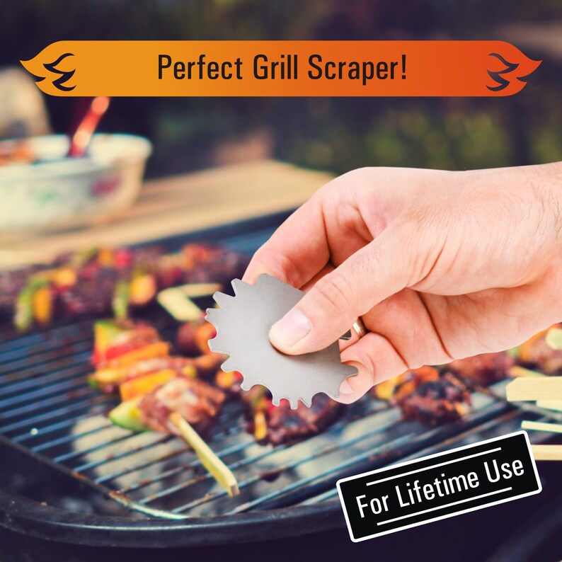 Titanium Grill Scraper Grill Tool Grill Scraper Camping - Etsy