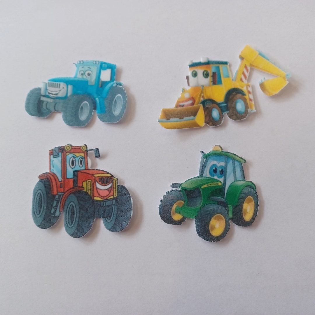 Edible Cupcake Toppers Fun Tractors - Etsy