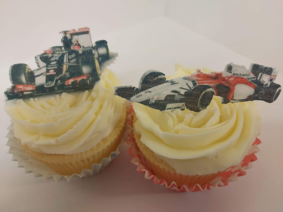 Edible Formula 1 Cars Rice Card Cupcake Toppers - Etsy UK