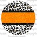 Orange Leopard Glitter Circle PNG Sublimation Design Digital - Etsy