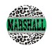 Marshall Green Silver Black Font Leopard Glitter Circle PNG - Etsy