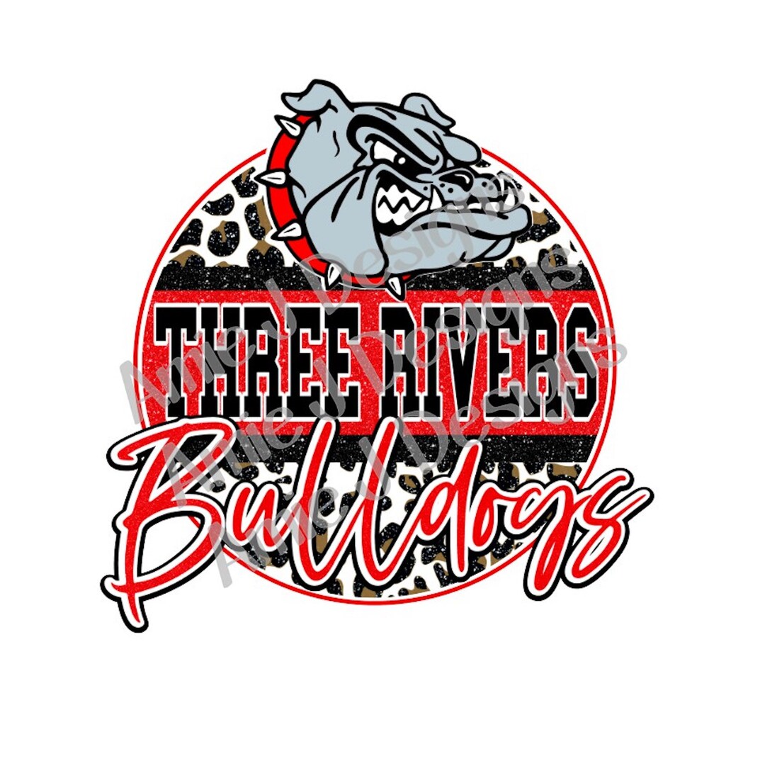 Three Rivers Bulldogs Mascot Version Glitter Texas PNG - Etsy
