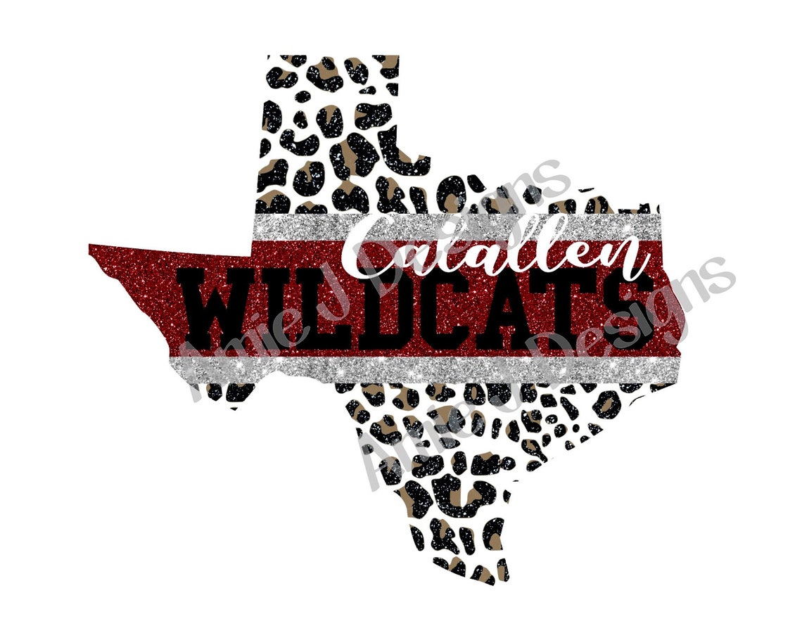 Calallen Wildcats Maroon Grey Glitter Texas PNG Sublimation - Etsy France