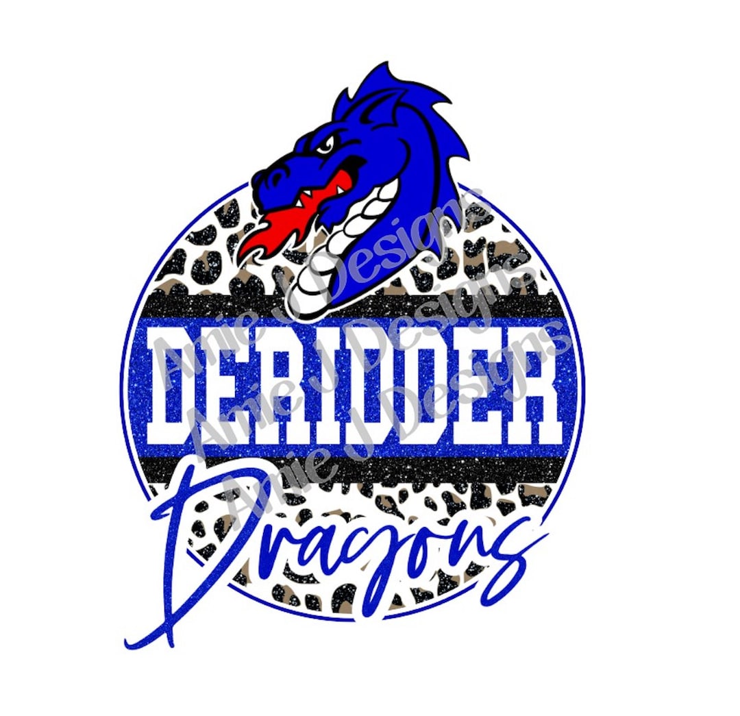 Deridder Dragons Mascot Version Glitter Louisiana PNG - Etsy
