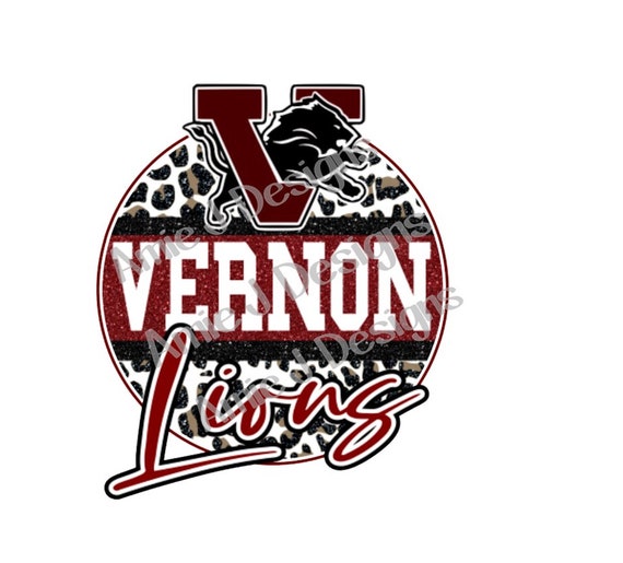 Vernon Lions Mascot Glitter Circle Texas PNG Sublimation - Etsy