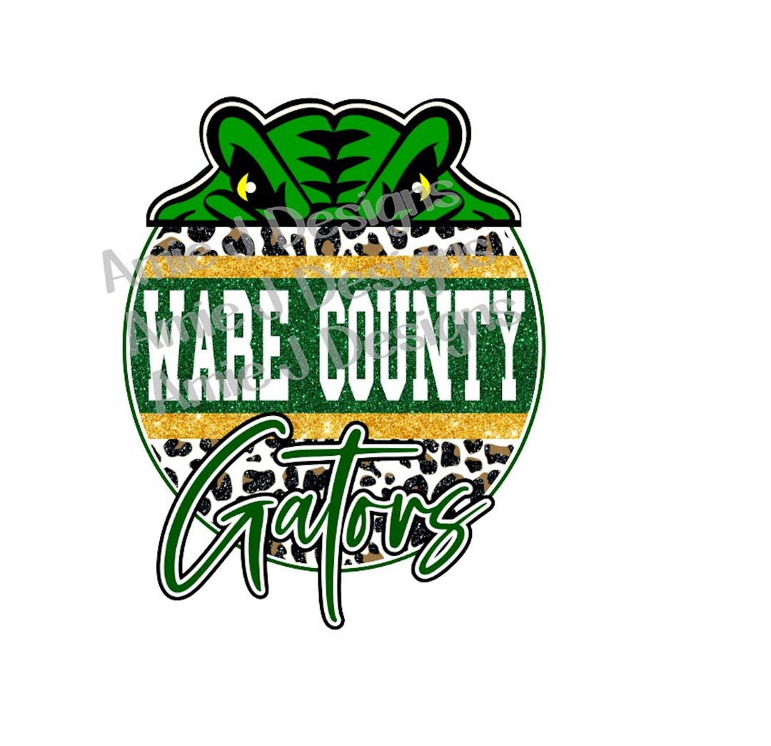 Ware County Gators Mascot Version Glitter Georgia PNG - Etsy